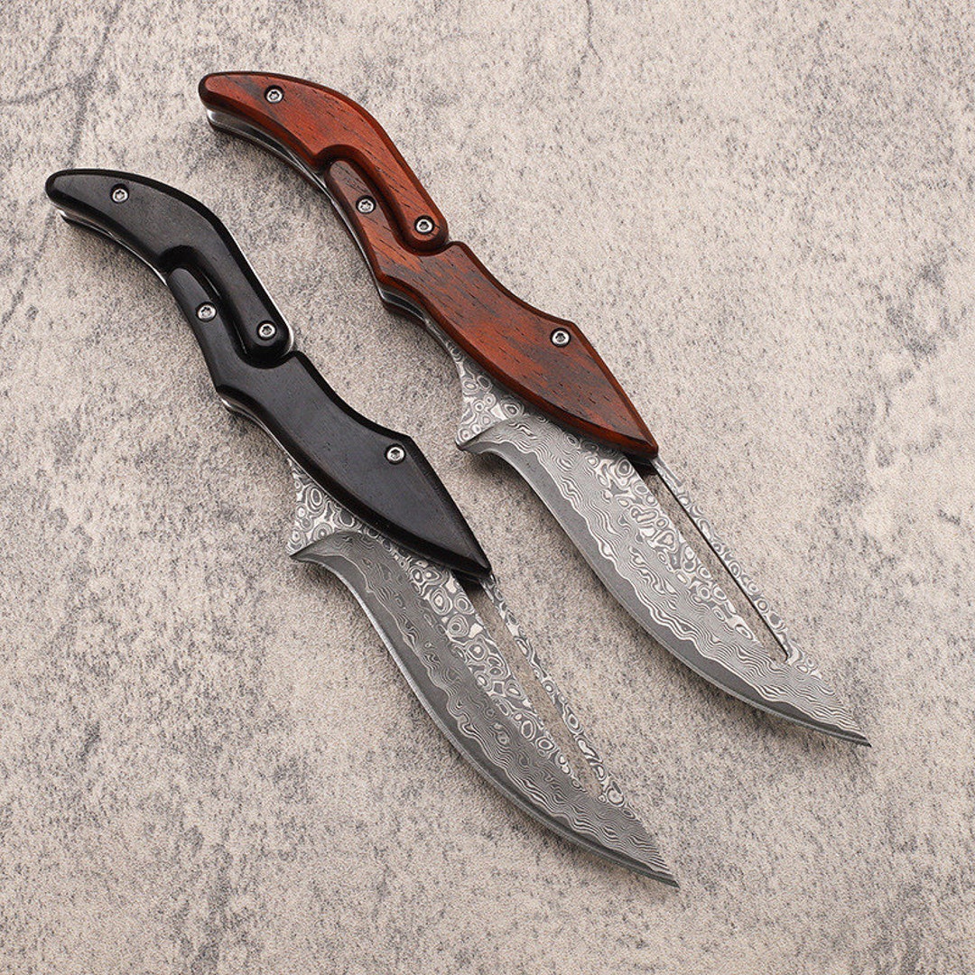 Damascus Blade Creative Design Variable Mechanic Outdoor High-hardness Portable Folding Knife - Etsy