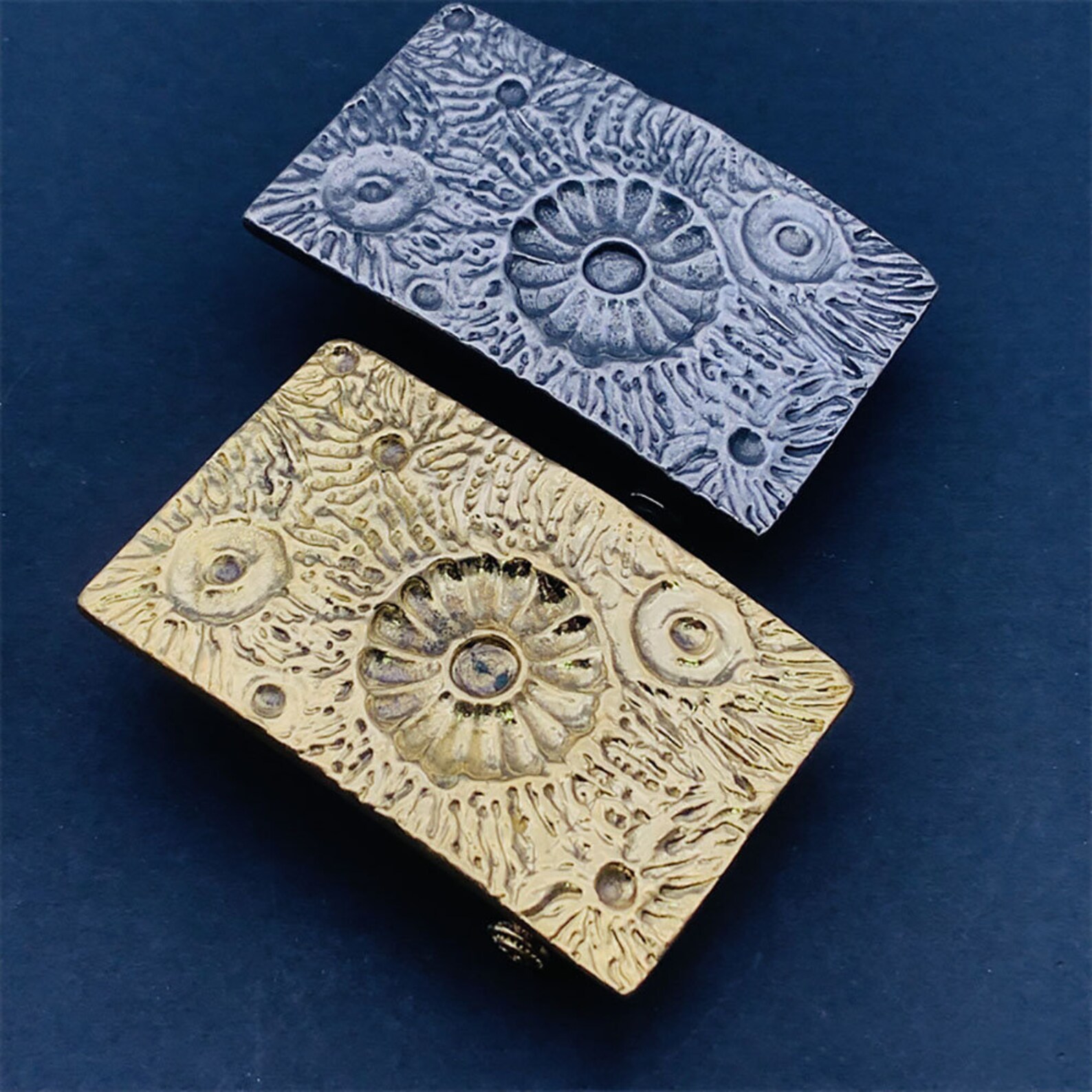 Solid Brass/white Copper Meteorite Crater Art Design Belt - Etsy