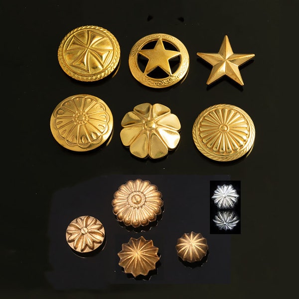 Solid Brass Conchos - Etsy