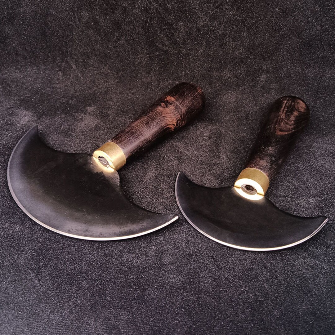 Baver Professional Half Round Blade Leather Craft Knife Ebony Wood ...