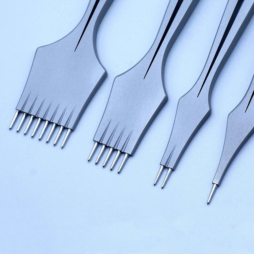 Baver Leather Craft Round Hole Perfectly Hollow Out Disign Pricking Irons Stitching Lacing Punch ...