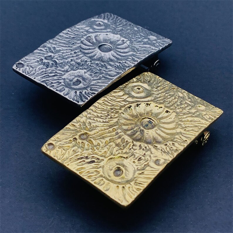 Solid Brass/white Copper Meteorite Crater Art Design Belt - Etsy