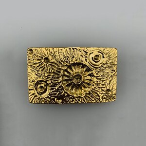 Solid Brass/white Copper Meteorite Crater Art Design Belt Buckle for ...