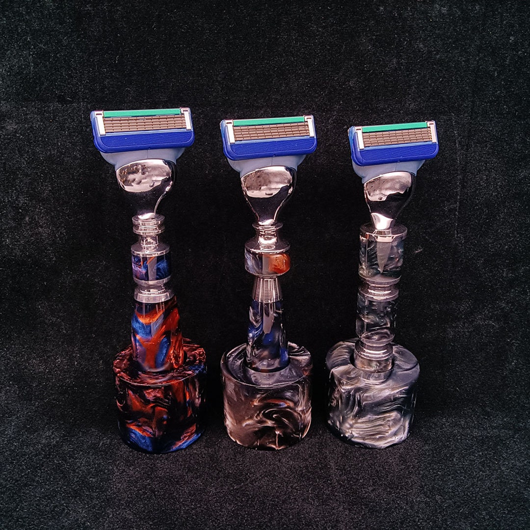 Handmade Resin Craft Art Handle Razor Fit for Gillette Shaver Fusion 5 ...