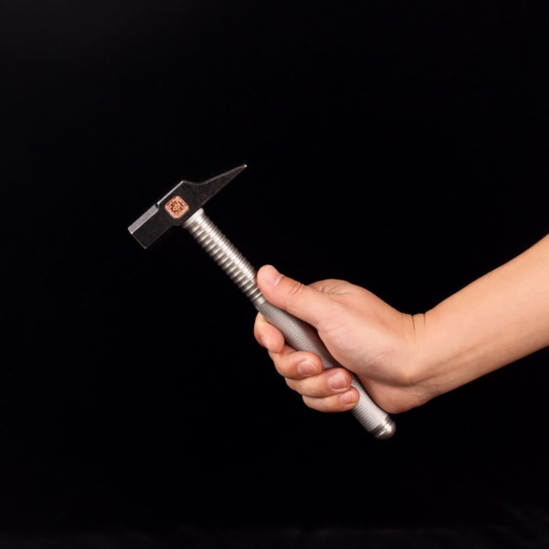 440C Steel Metalworking Hammer Aluminium Alloy Handle Outdoor EDC Hand ...