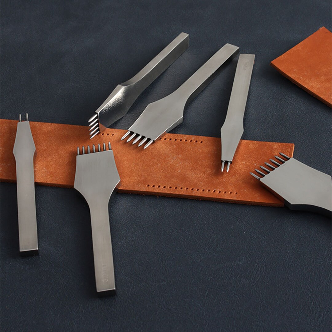 Leather Craft Round Hole Pricking Irons Hand Stitching Lacing - Etsy