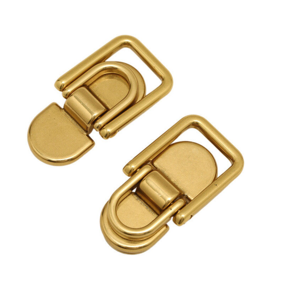 2pcs Solid Brass/copper Arch Bridge Hasp D Ring Double Stap Buckle ...