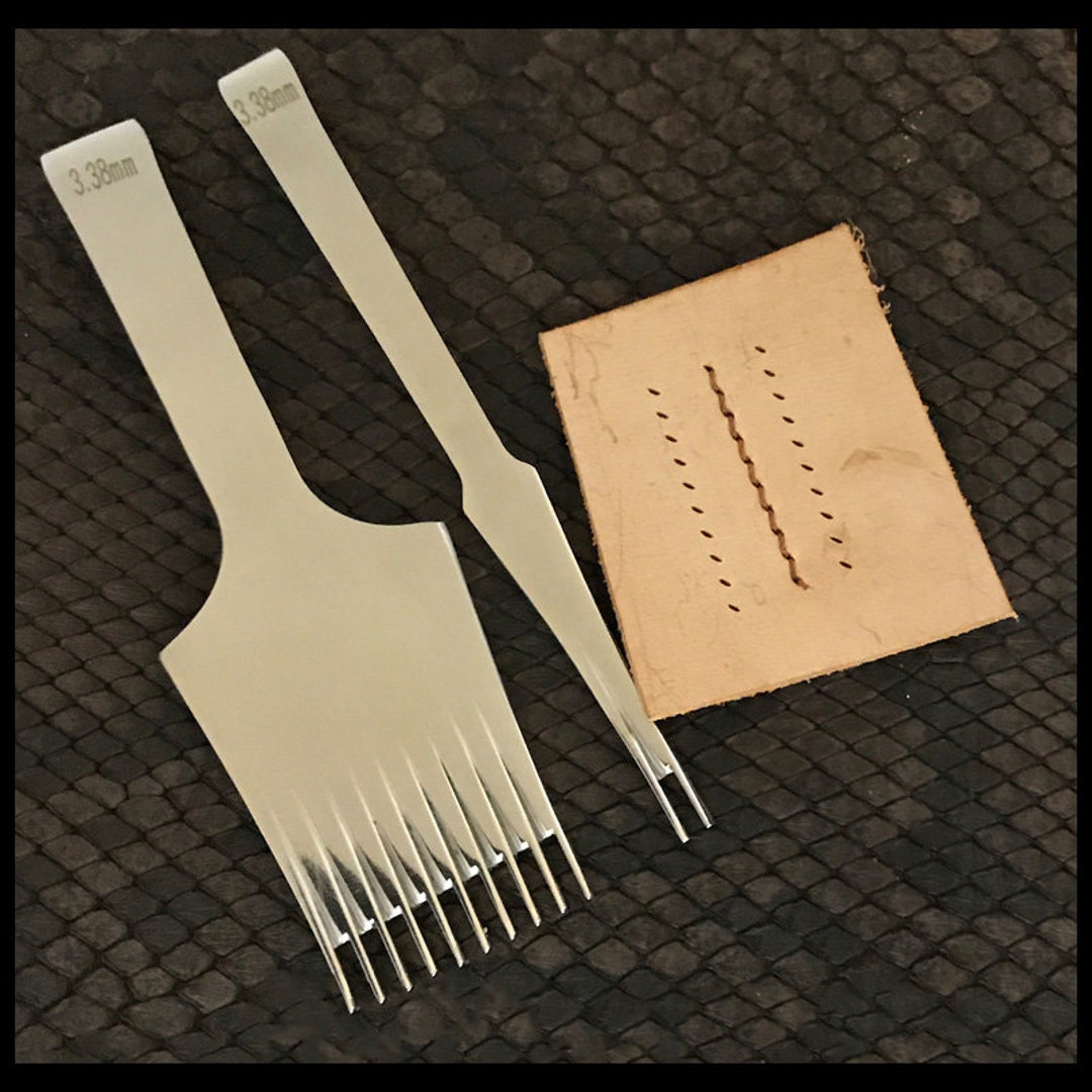 Leather Craft Olive Shape Pricking Irons Stitching Lacing Punching ...