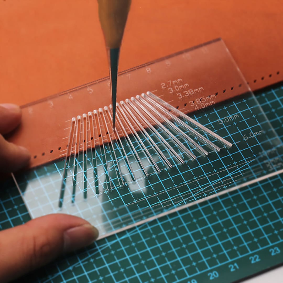 Acrylic Leather Craft Pricking Iron Stitching Holes Spacing Adjustment ...