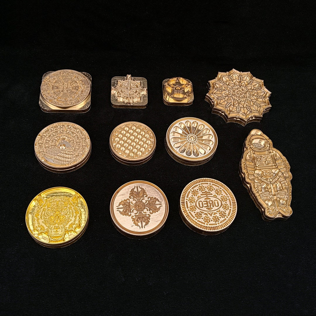 Baver Custom Made Brass LOGO Leather Stamp for Wood Cake Leathercraft ...