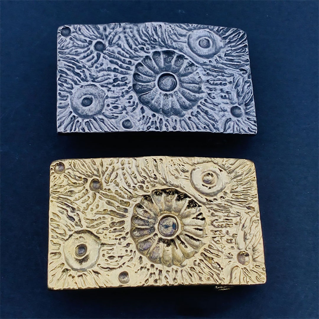 Solid Brass/white Copper Meteorite Crater Art Design Belt Buckle for ...