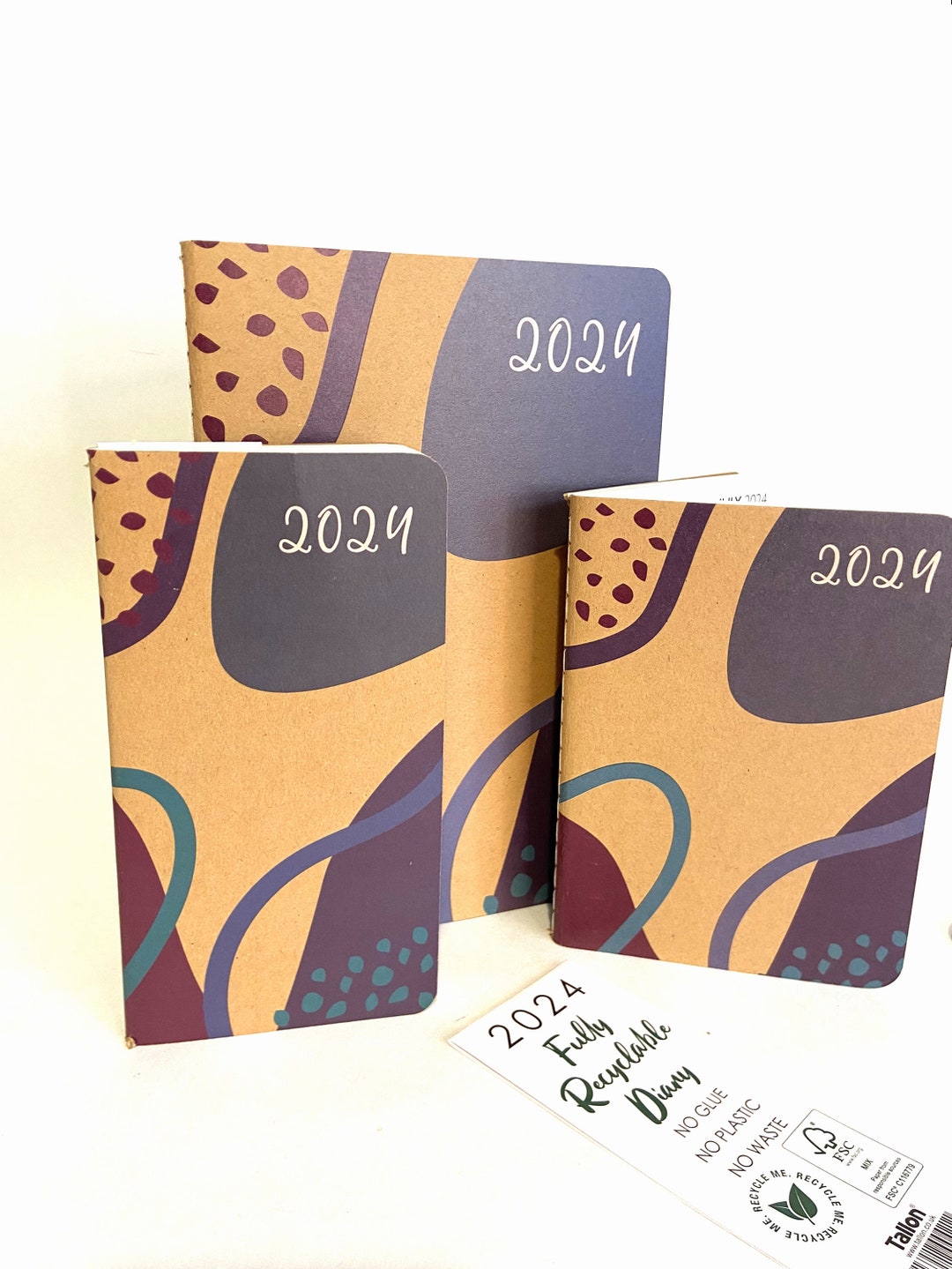 2024 X 2 Eco A6 Slim Diary Refill Week to View Fully Recyclable ...