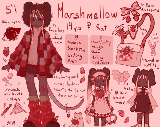 Custom Character Design Reference Sheet Commission Open Ref Sheet