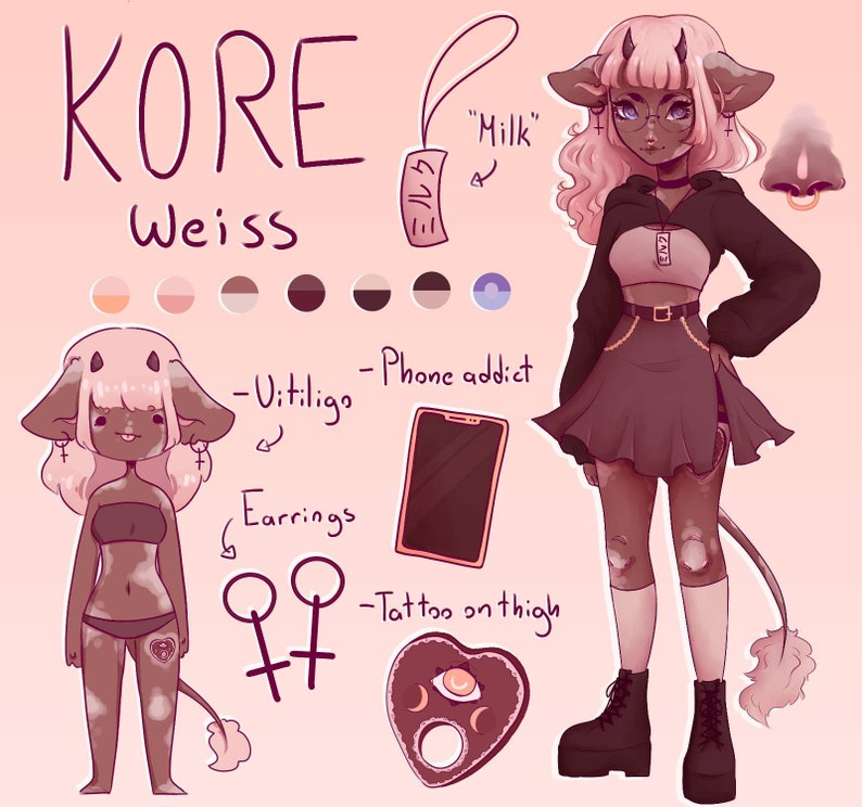 Custom Character Design Reference Sheet Commission | Etsy