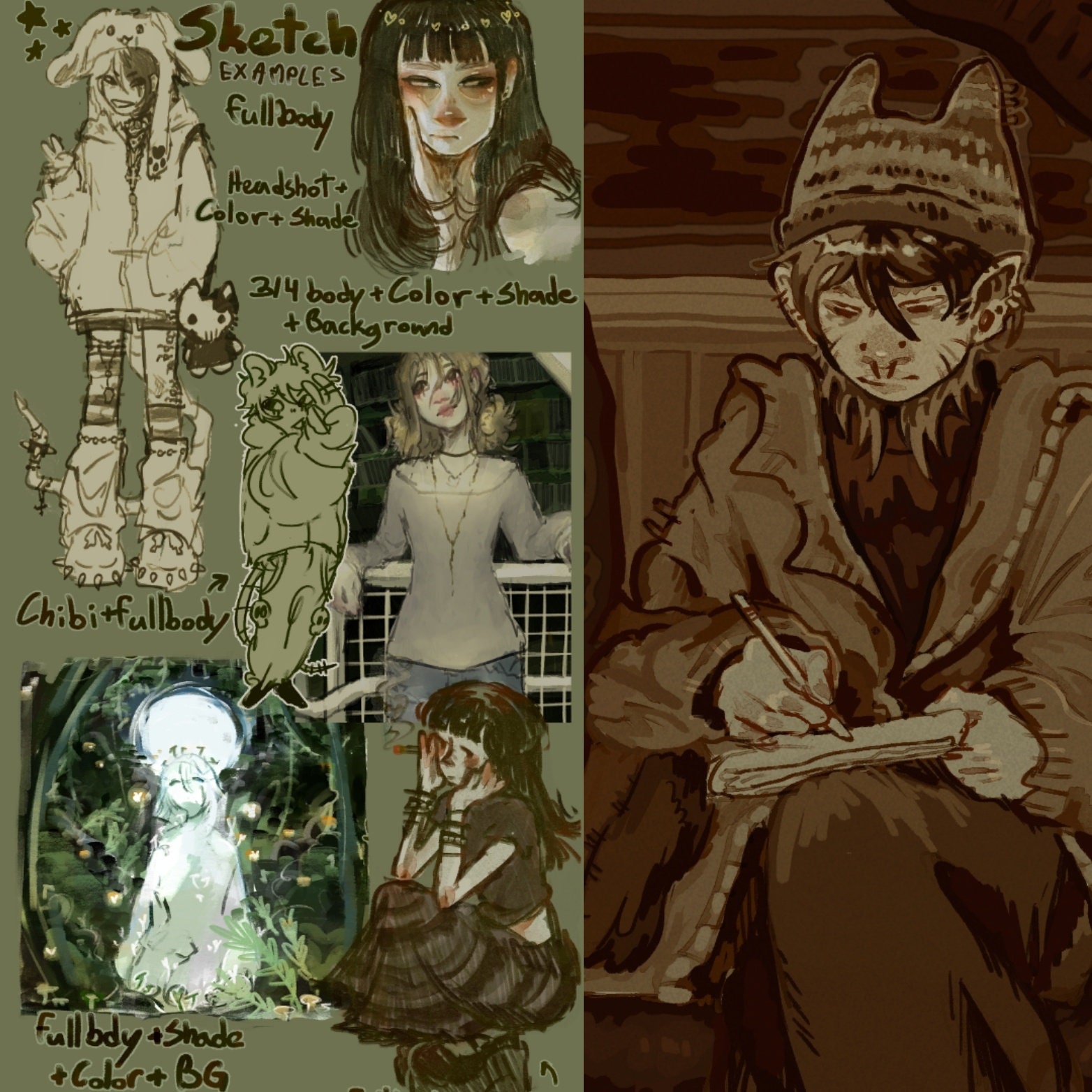 Custom Drawing Halfbody Open Custom Anime Drawing Digital Art Cartoon Furry Anthro Oc Character