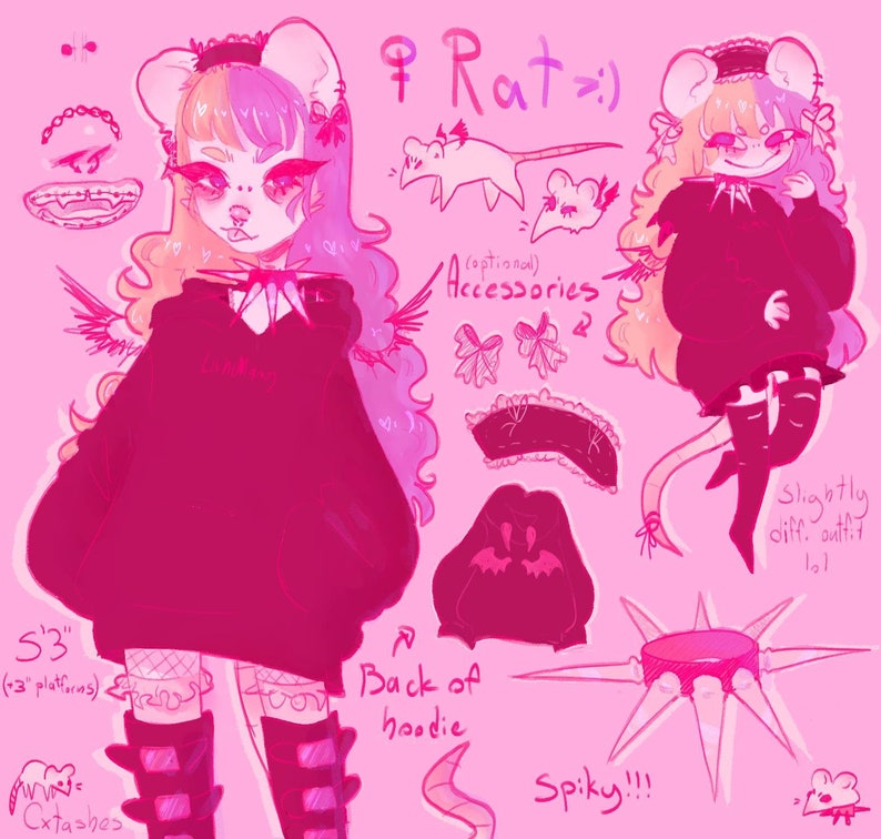 Custom Character Design Reference Sheet Commission - Etsy