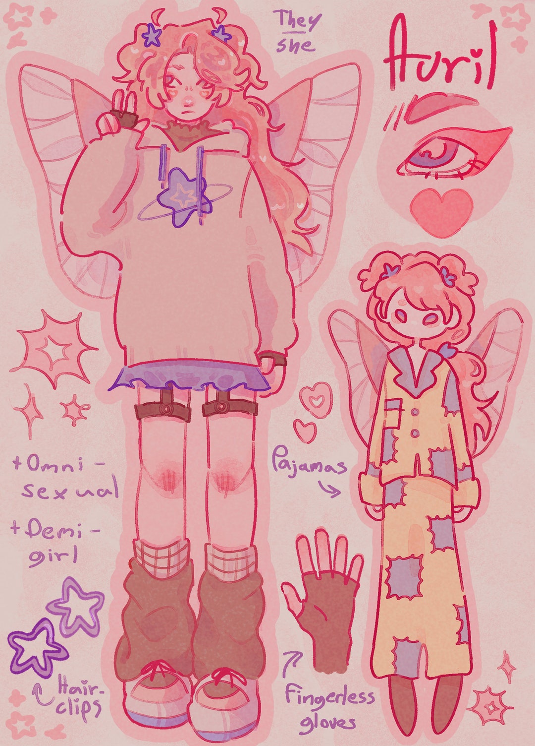 Custom Character Design + Small Ref Sheet (OPEN) Reference Drawing ...