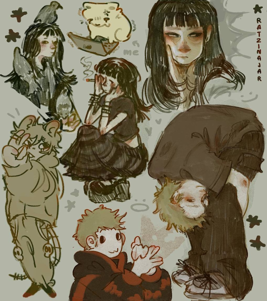 Sketch Page Commission (OPEN) Custom Anime Drawing Digital Art Cartoon ...