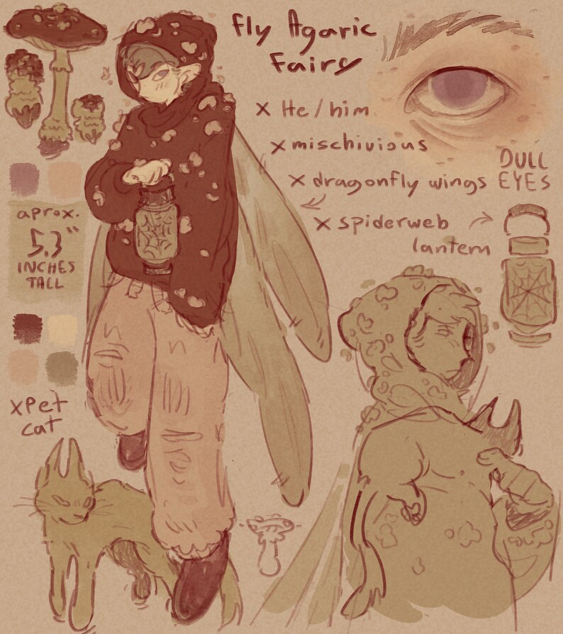 Custom Character Design Small Ref Sheet OPEN Reference Drawing Digital ...