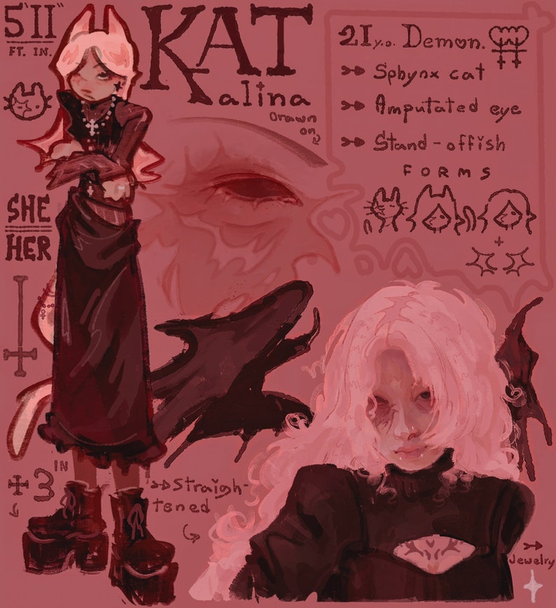 Custom Character Design Small Ref Sheet OPEN Reference Drawing Digital ...