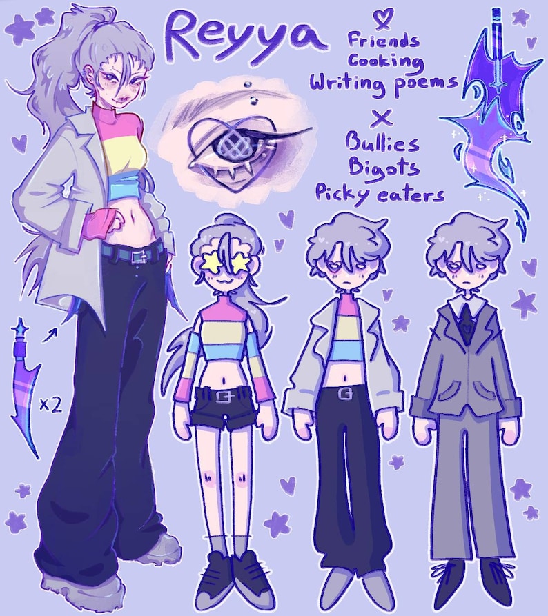 Custom Character Design Reference Sheet Commission closed - Etsy