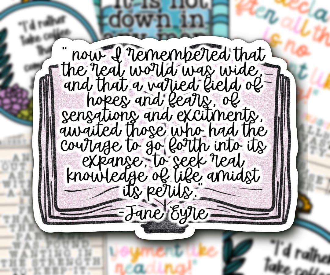 Jane Eyre Quote Vinyl Sticker: Book Lover Decal - Etsy