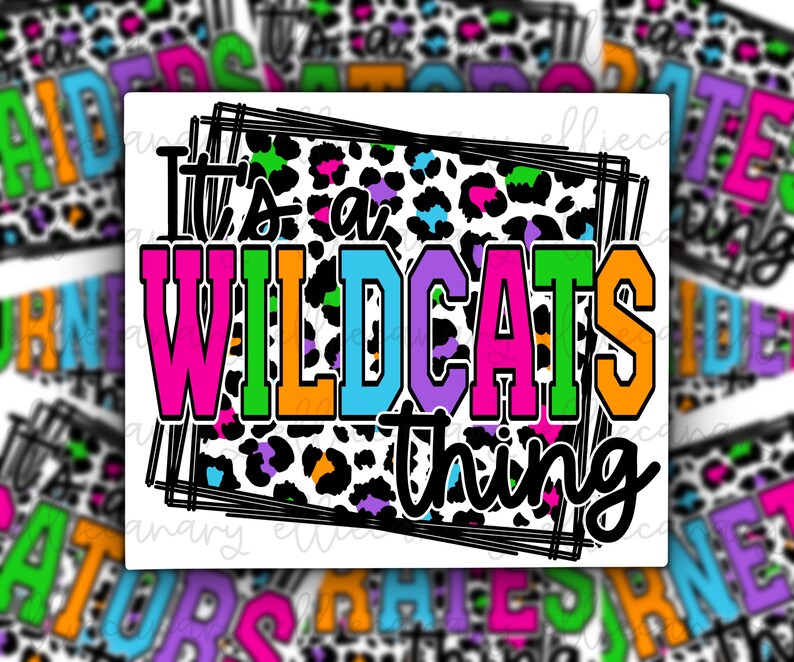 Wildcat Mascot Sticker, Weatherproof Water Resistant Vinyl Glossy ...