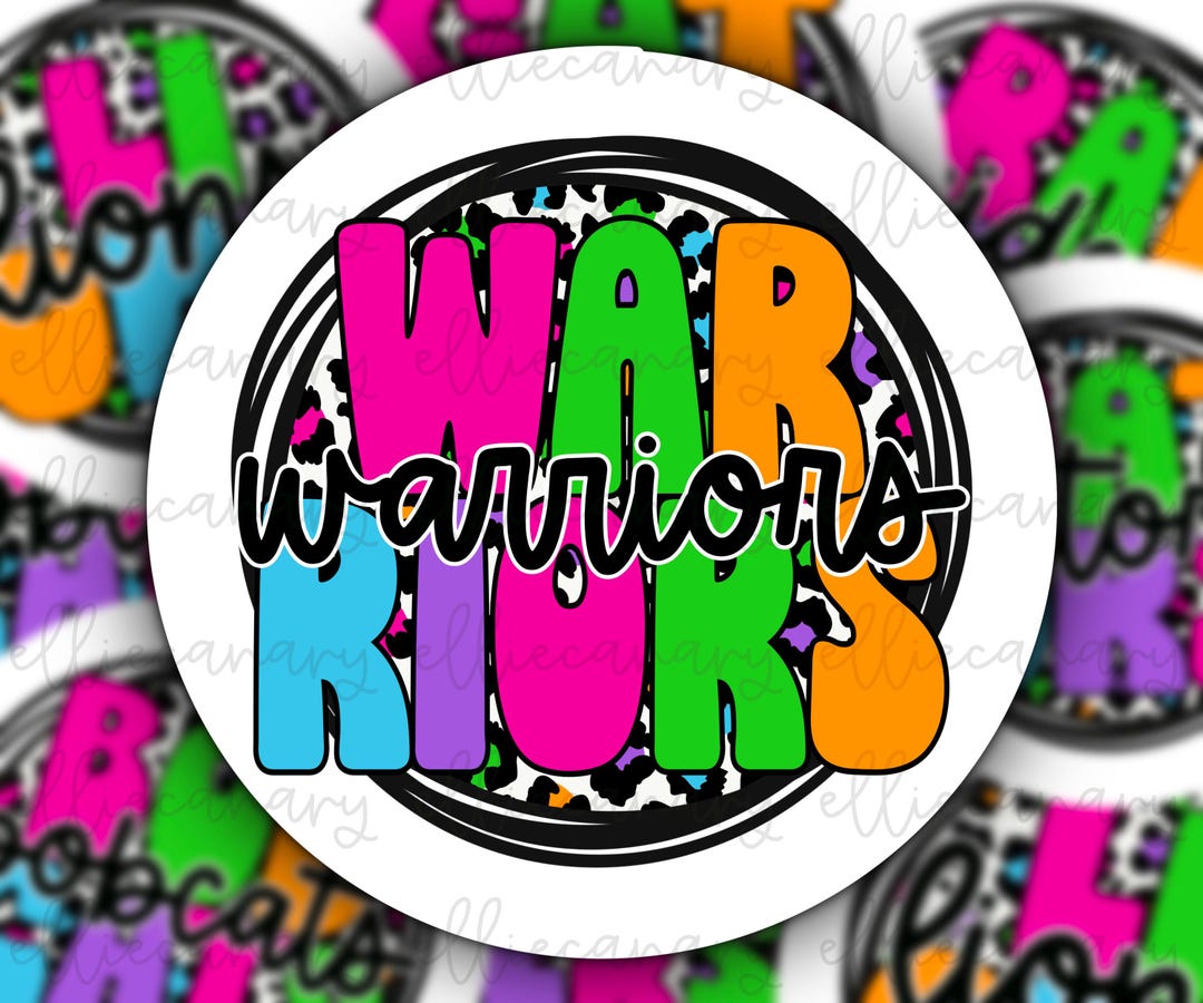 Warrior Mascot Sticker, Weatherproof Water Resistant Vinyl Sticker ...