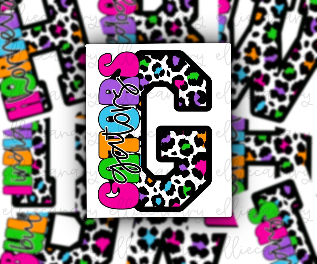 G + Gators Mascot Sticker, Weatherproof Water Resistant Glossy Vinyl ...