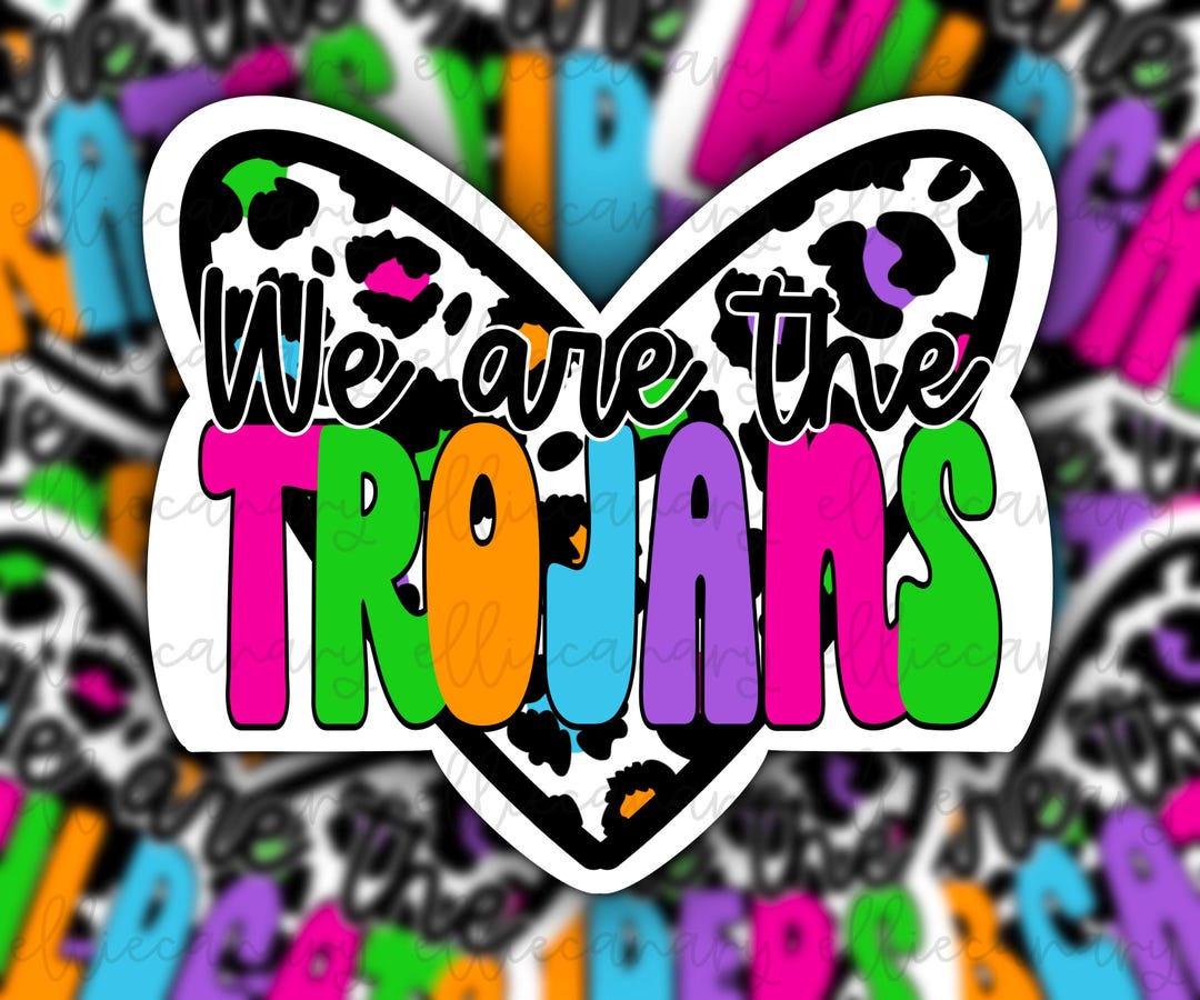 Trojan Mascot Sticker, Weatherproof Water Resistant Vinyl Sticker ...