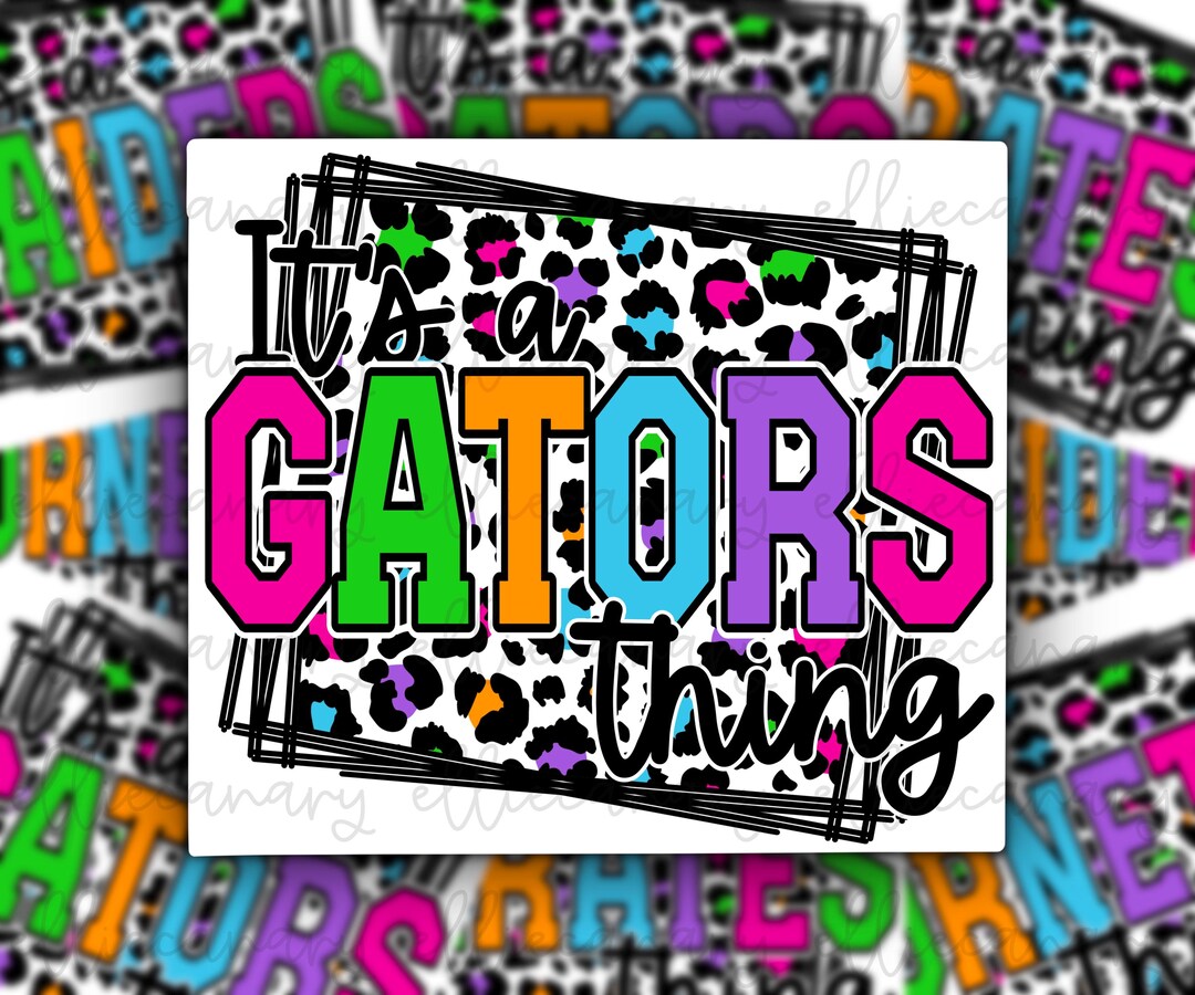 Gators Mascot Sticker, Weatherproof Water Resistant Vinyl Glossy ...