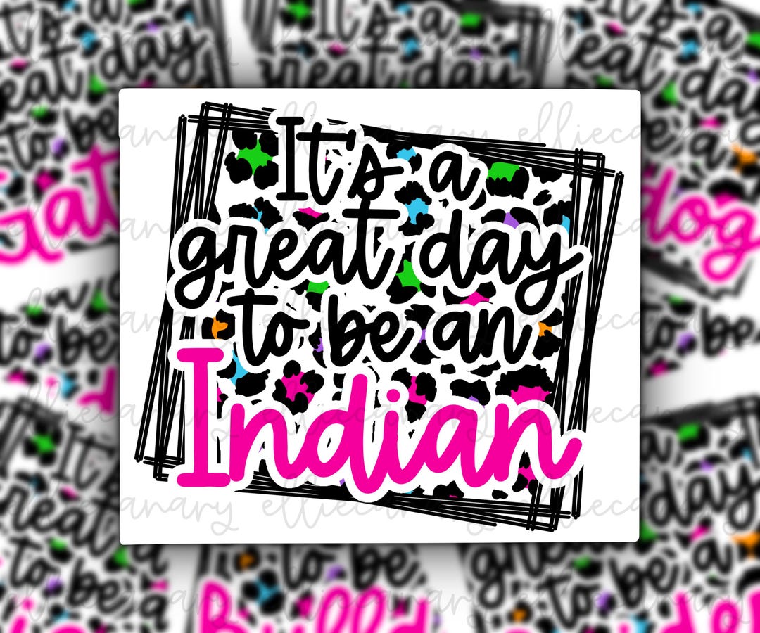 Indians Mascot Sticker, Weatherproof Water Resistant Vinyl Glossy ...