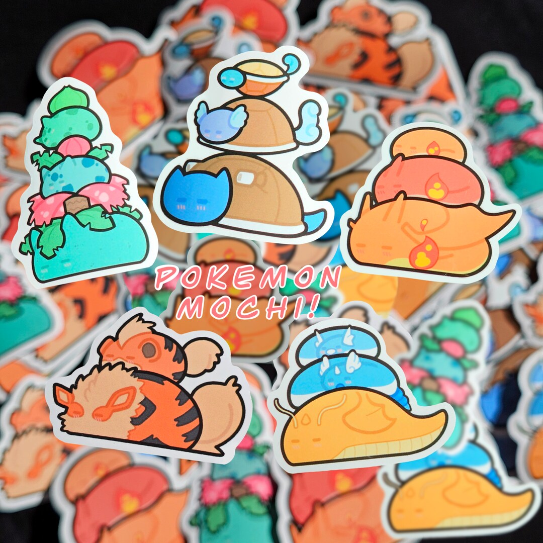 Cute 2inch Gen 1 Mochi Pokemon Die Cut Stickers - Etsy