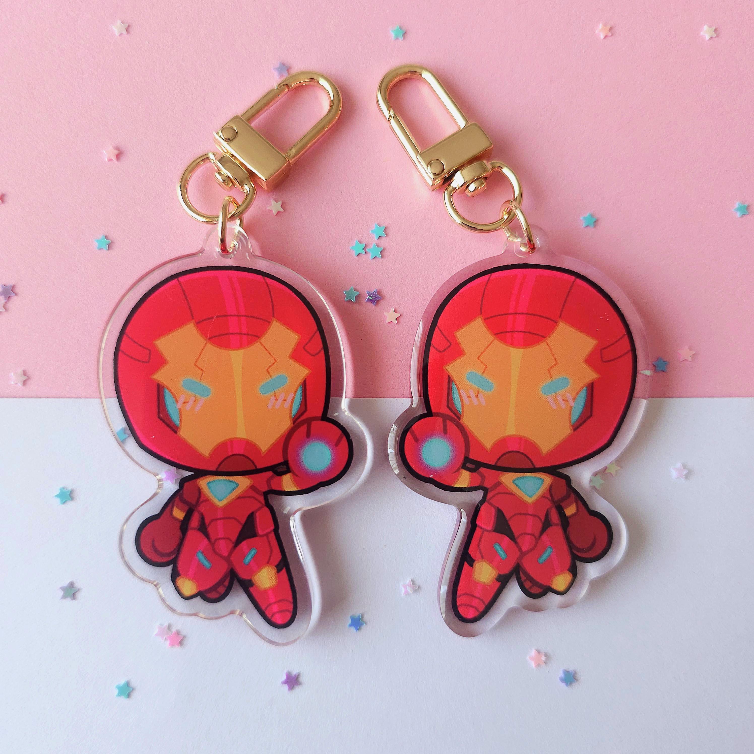 2.5 Inch Double Sided Rivals Epoxy Keychains - Wolverine/emma Frost ...