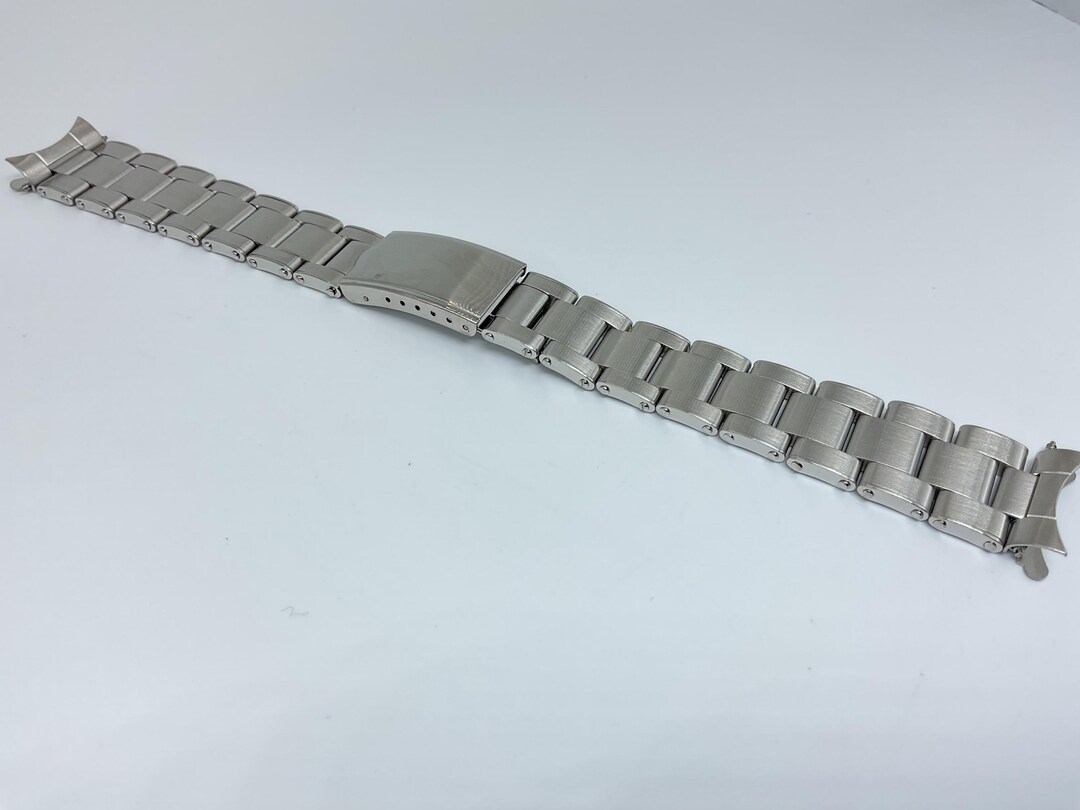 Upgraded 19mm Riveted Solid Oyster Watch Replacement Band Bracelet for ...