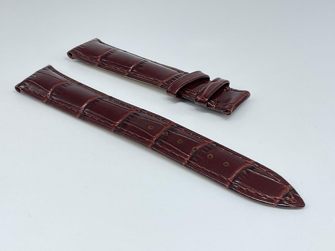 Authentic 18mm Mido Genuine Crocograin Brown Leather Straps Band ...
