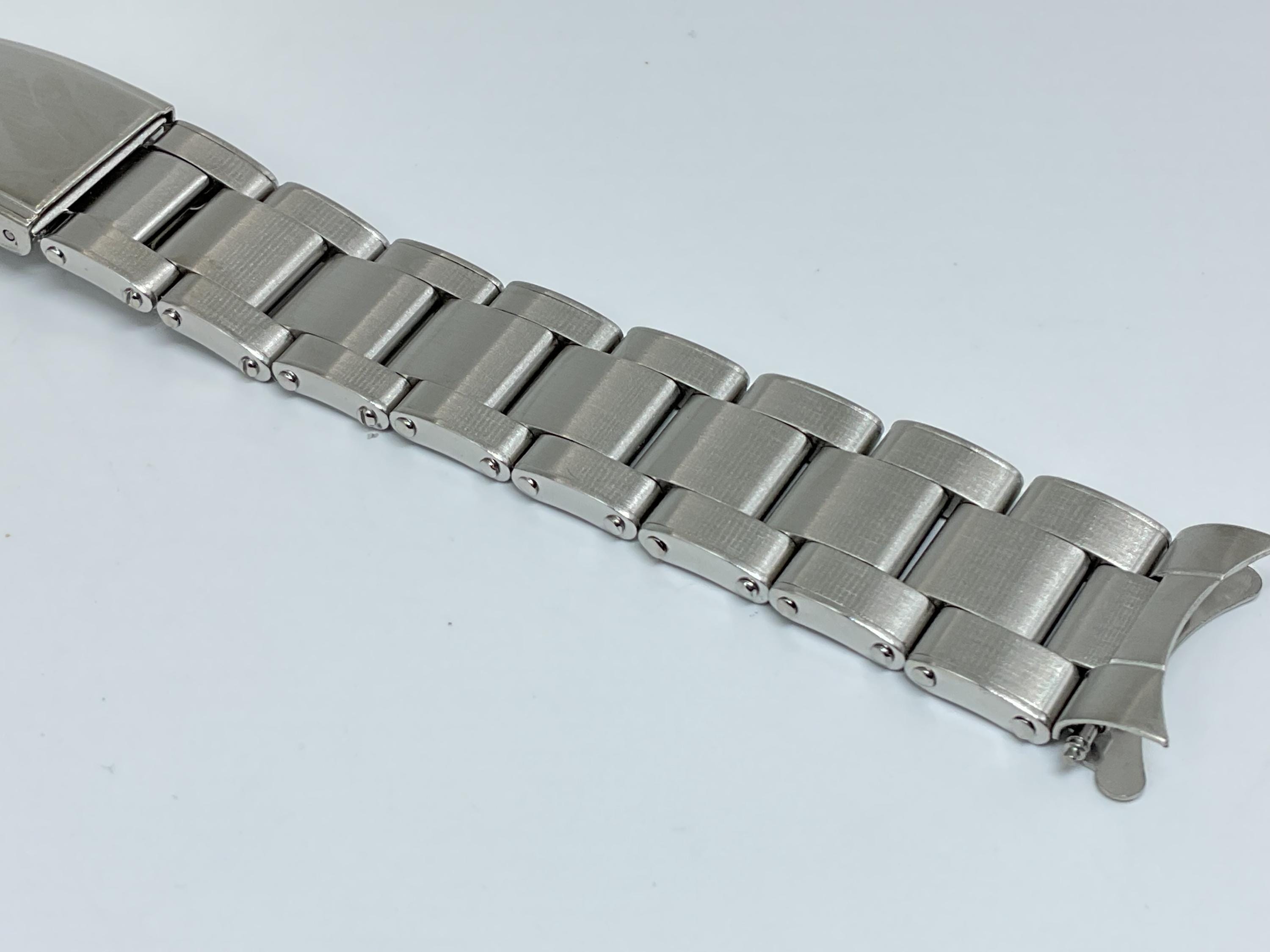 Upgraded 19mm Riveted Solid Oyster Watch Replacement Band Bracelet for ...