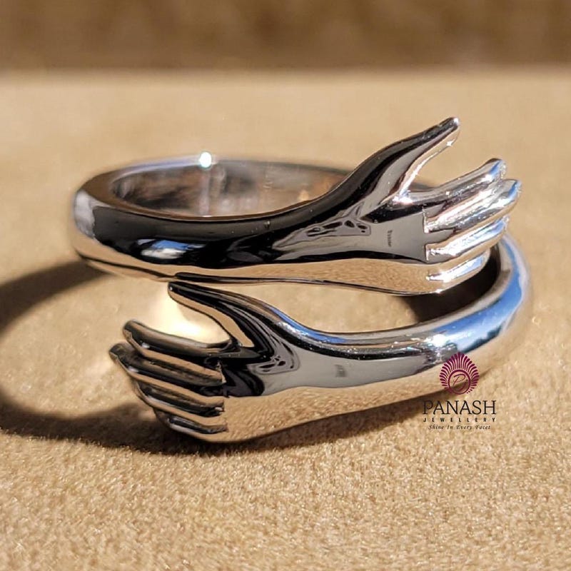 Platinum Hug Ring - Etsy