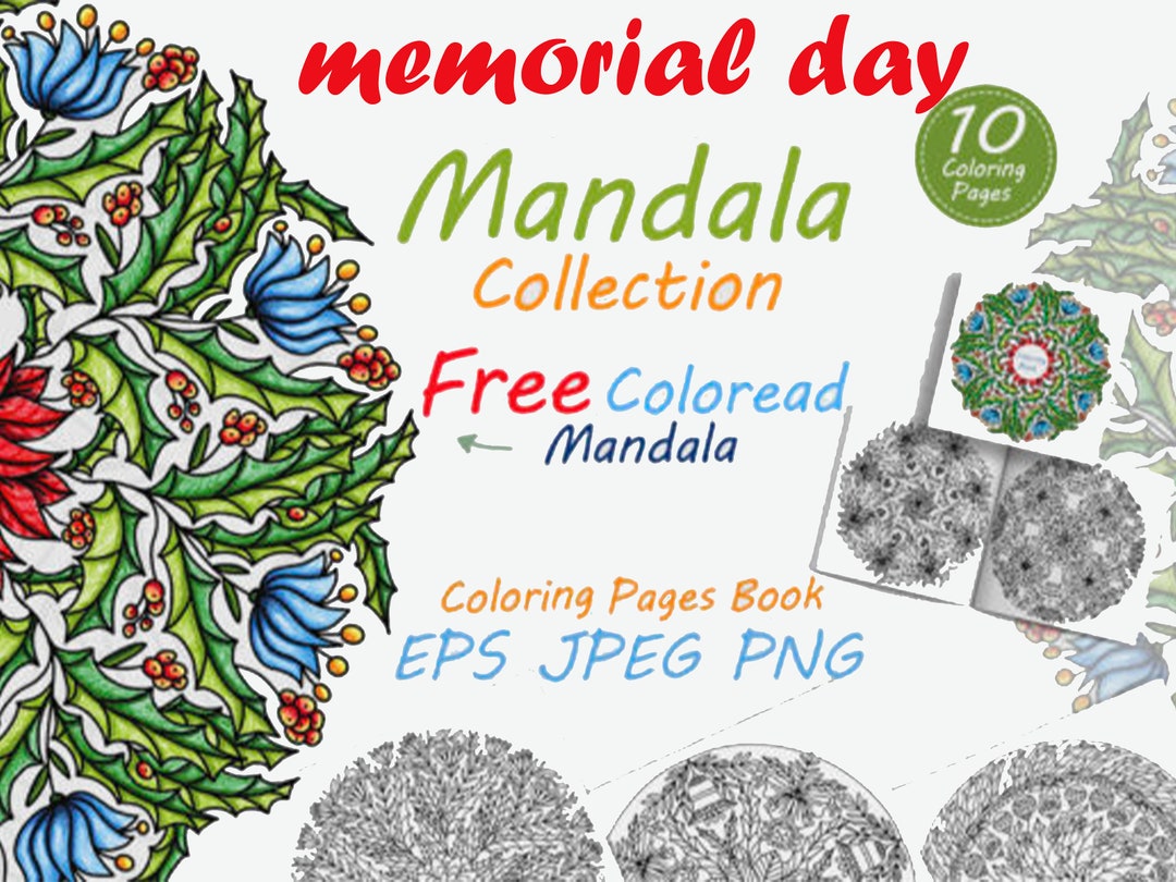 Memorial Day Mandala for Coloring - Etsy