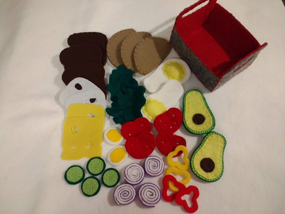 Felt Food, Felt Food, Vegetarian Set, Felt Sandwiches, Felt Food, Felt ...