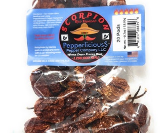 Trinidad Moruga Scorpion Pepper Dried Pods 15 Pods - Etsy