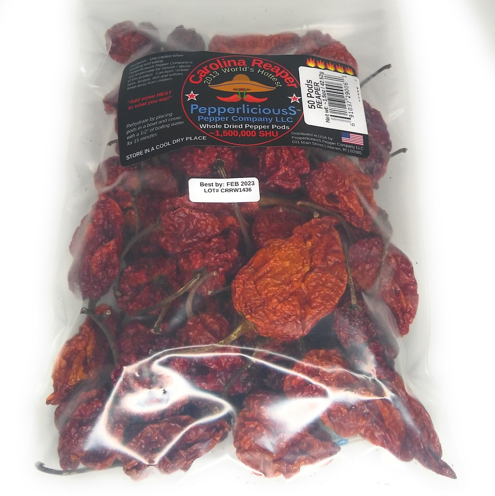 50 Dried Gourmet CAROLINA REAPER Pepper PODS Worlds Hottest | Etsy