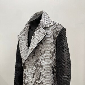 Man’s King Snakeskin Biker Jackеt, Dragon Python Leather Motorcycle ...
