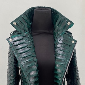Custom Python Leather Biker Jacket, Leather Jacket for Women, Dragon ...