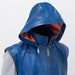 Man's Hooded Snakeskin Vest, Blue Python Leather Jacket, Snakeskin Vest ...