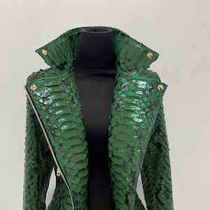 Custom Python Leather Biker Jacket, Leather Jacket for Women, Dragon ...