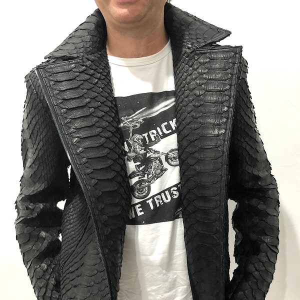 Snake Skin Biker Jackets Mens - Etsy