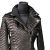 Custom King Python Leather Jacket, Woman’s Biker Snakeskin Jacket ...