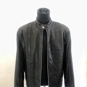 Snakeskin Jacket for Man Black Python Leather Jacket Natural | Etsy