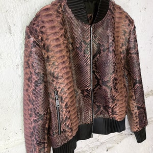 Man’s KING Snakeskin Bomber Jacket, Custom Jacket for Men, Dragon ...